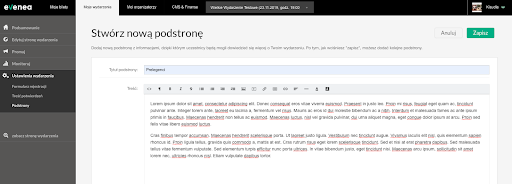 Podstrony – Evenea.pl